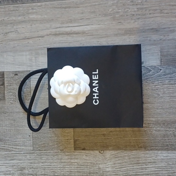 CHANEL | Other | Authentic Chanel Paper Shopping Bag Black White | Poshmark